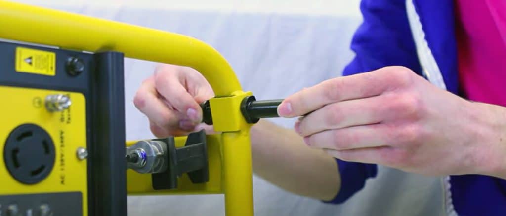 how to Installing wheels to a generator - BISON