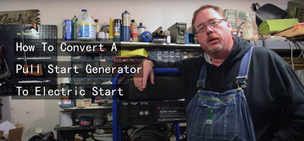 how to convert a pull start generator to electric start - BISON