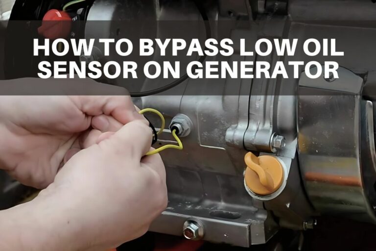 Como ignorar o sensor de nível baixo de óleo no gerador - BISON
