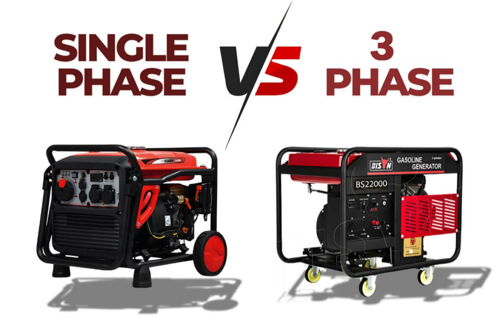 single-phase vs 3-phase generator: what's the difference? - BISON